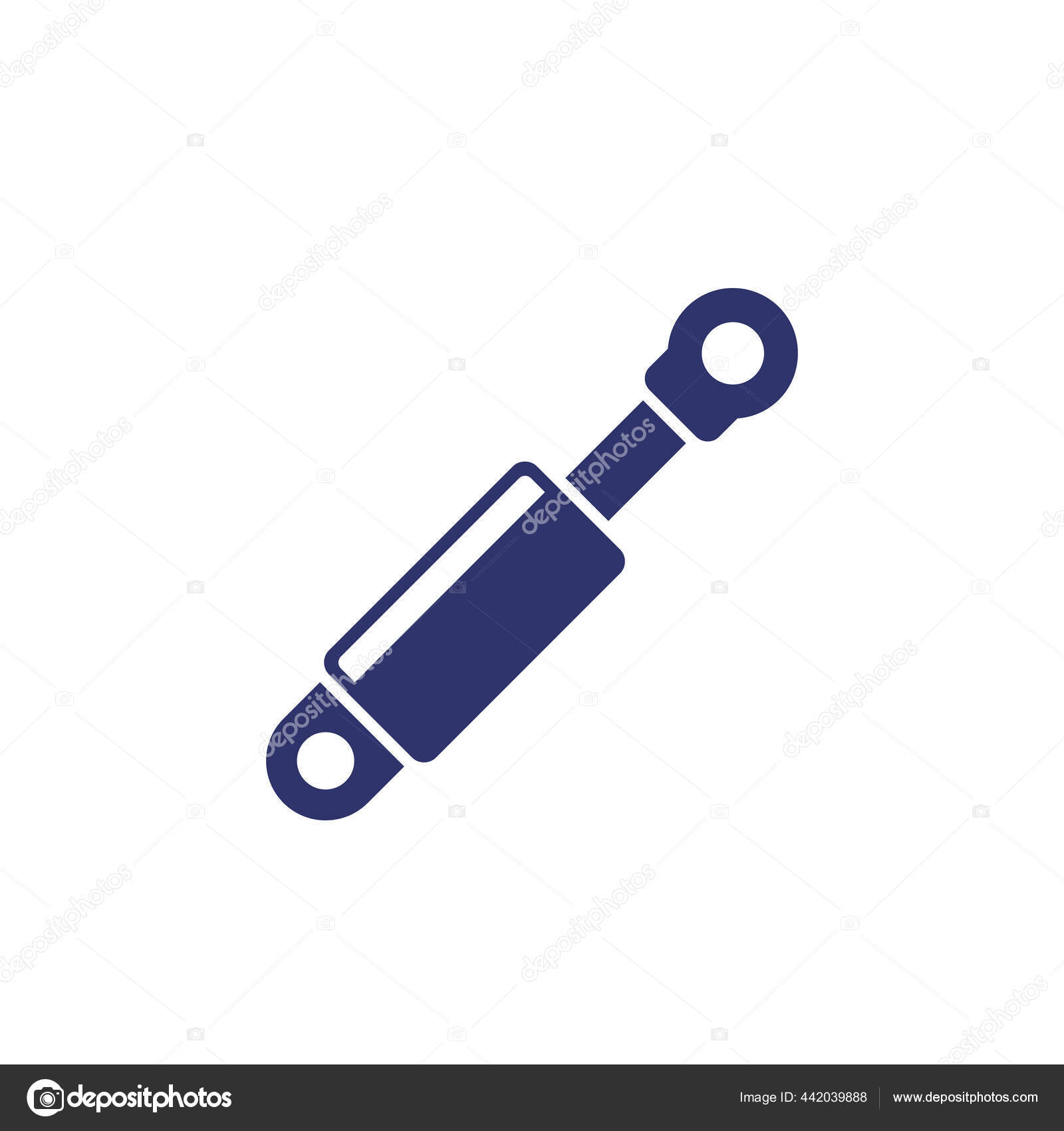 Hydraulic cylinder icon on white Stock Vector Image by ©nexusby #442039888