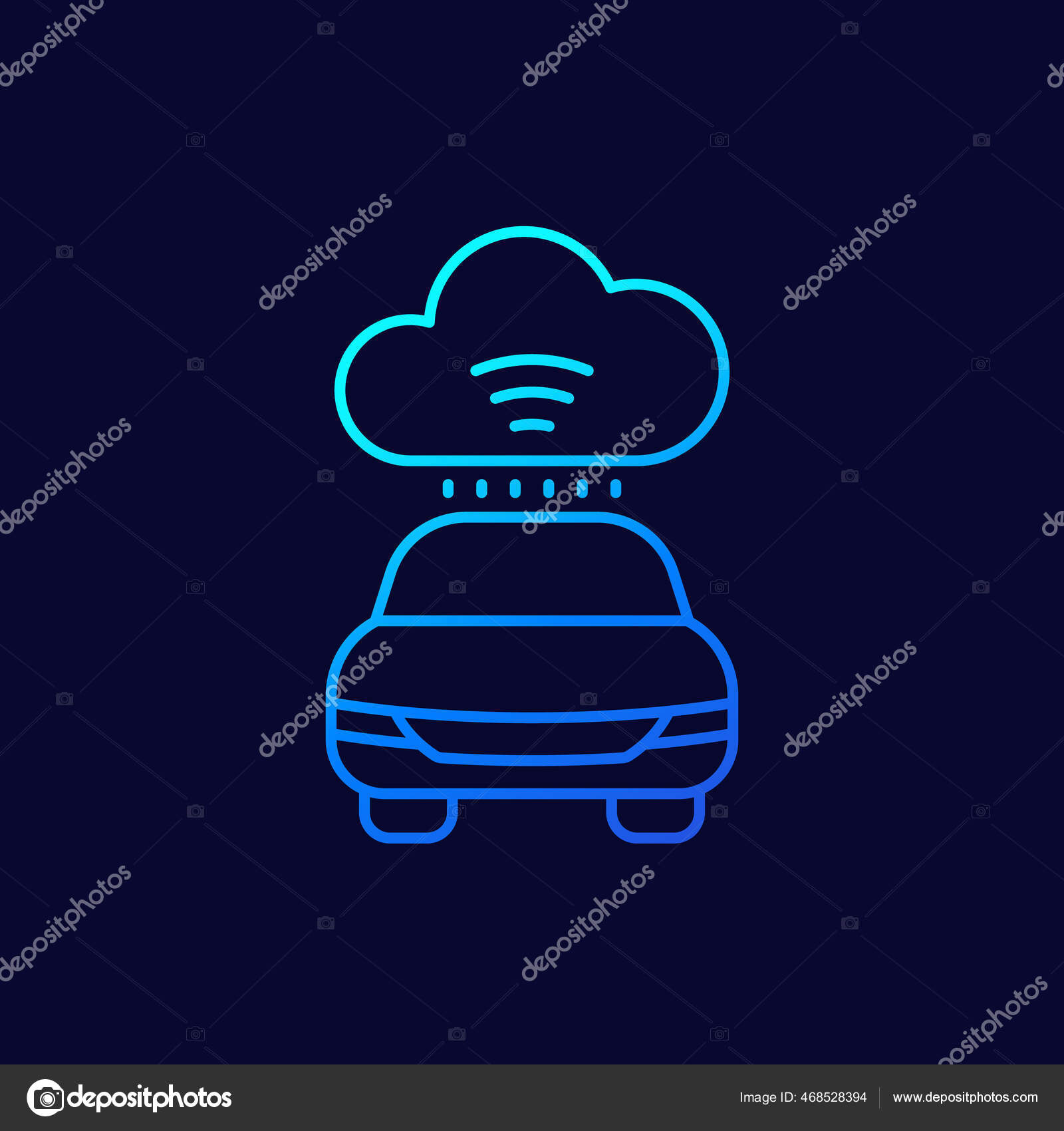 Cloud technologies for transport, cars line icon Stock Vector by ...