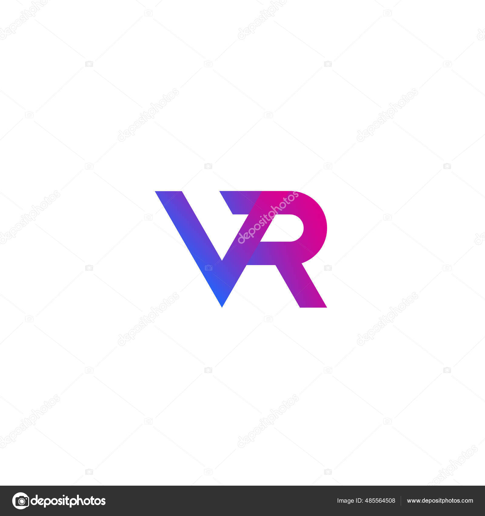 VR letters logo, vector design Stock Vector by ©nexusby 485564508