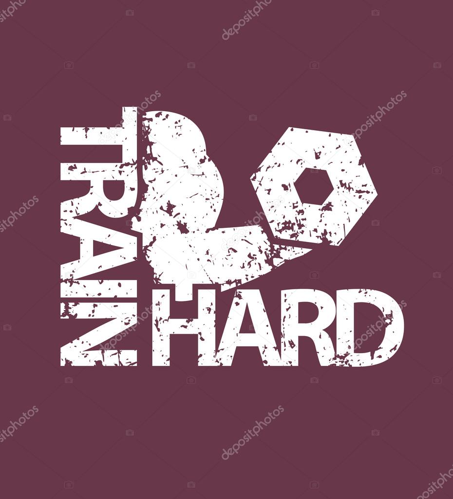 Train hard emblem Stock Vector Image by ©nexusby #76915929