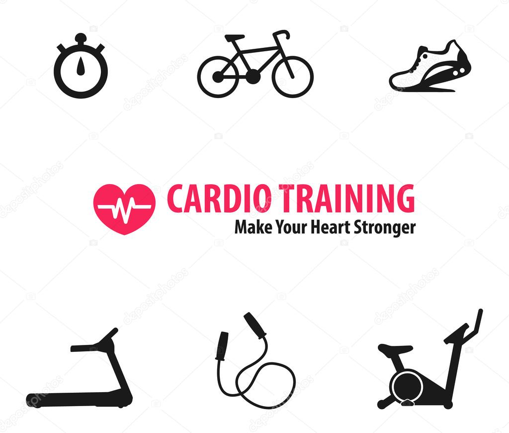 Cardio Training flat icons — Stock Vector © nexusby #82311072