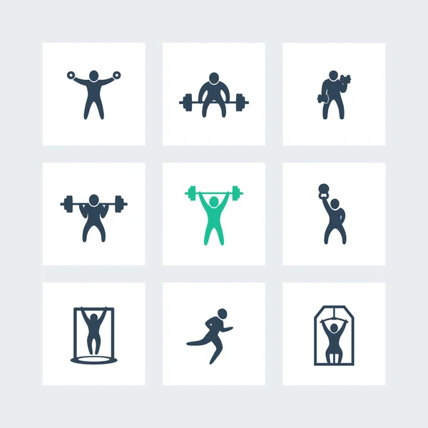 Man People Athletic Gym Gymnasium Body Building Exercise Healthy Training Fitness Workout Sign ...