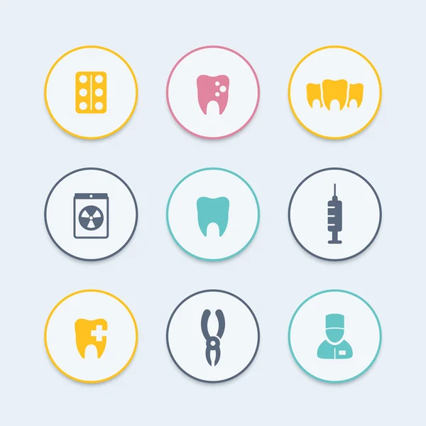 Teeth, oral medicine, dental care icons Stock Vector Image by ©nexusby ...