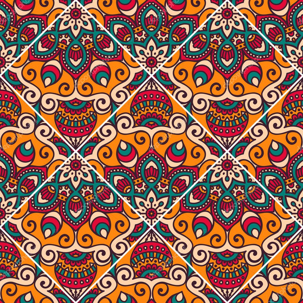 Ethnic floral seamless pattern Stock Vector by ©VikaSnezh 102169318