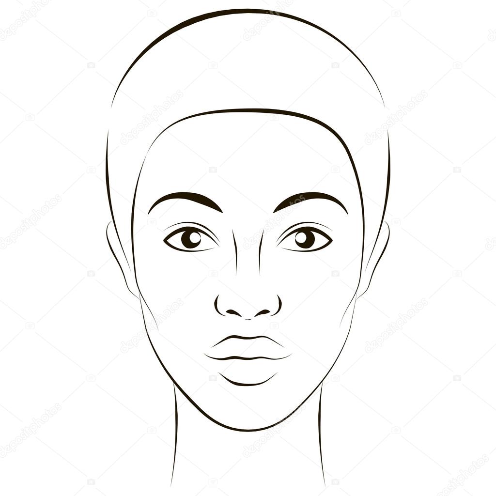 Rosto Humano isolado sobre fundo branco Vetor de ©VikaSnezh 59255675