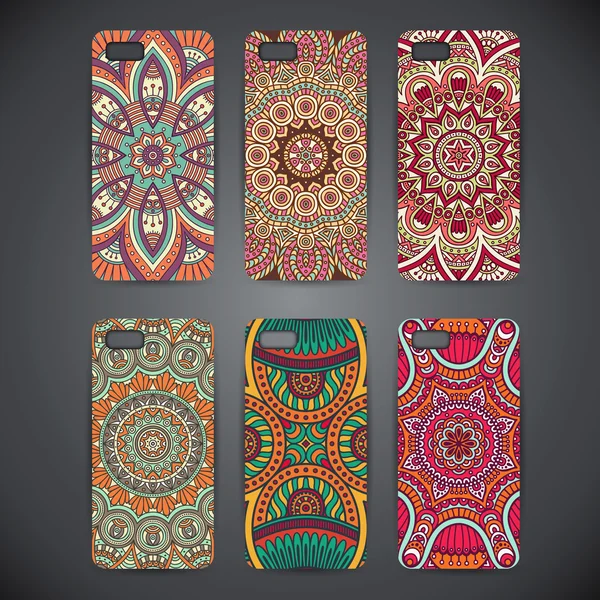 Phone case, colorful floral pattern. — Stock Vector © VikaSnezh #78261992