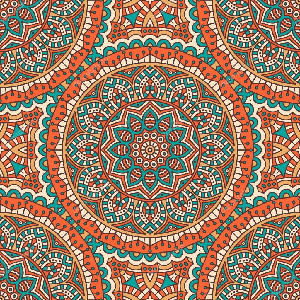 Ethnic floral seamless pattern — Stock Vector © VikaSnezh #82118454