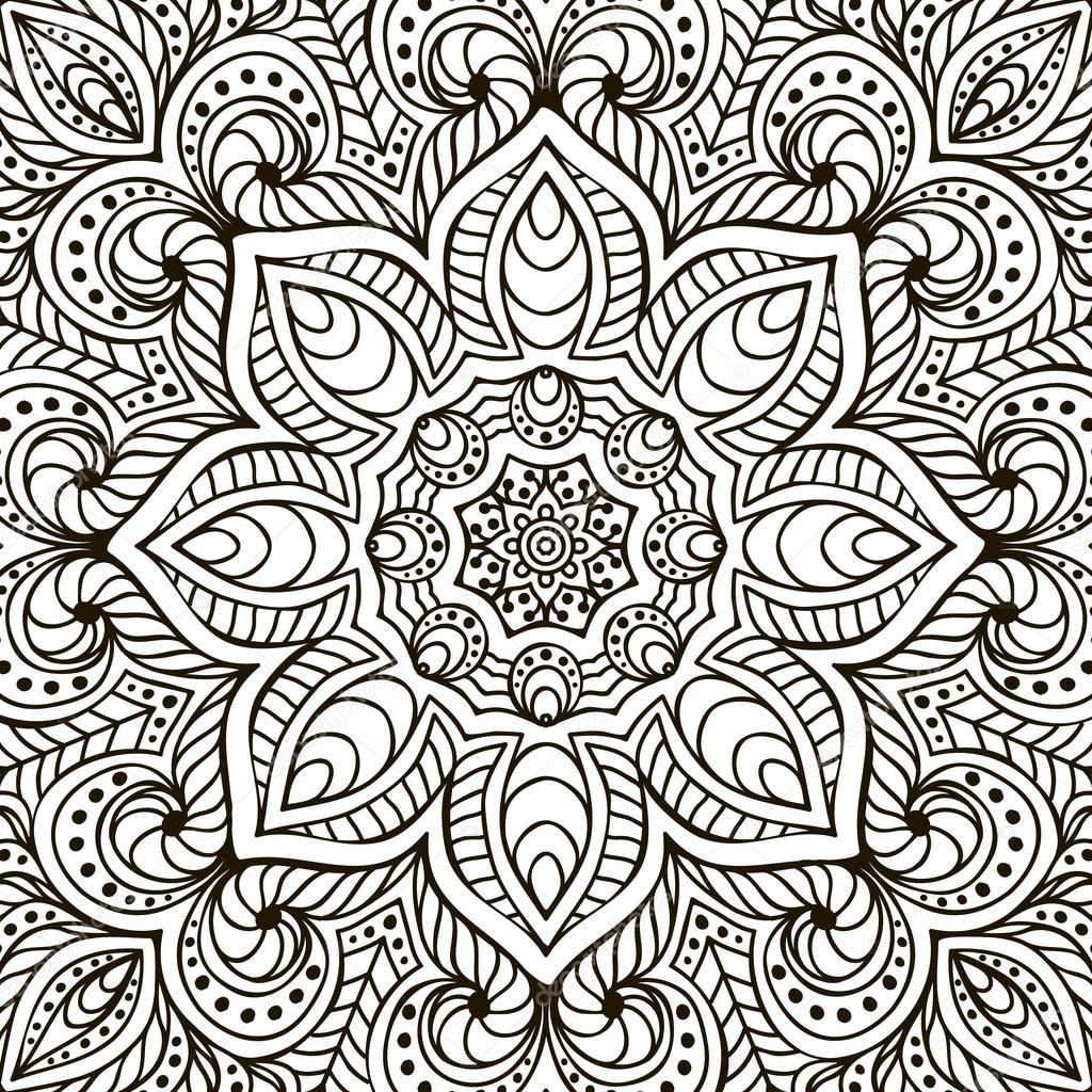 Mandala. Desenho para colorir Vetor de ©VikaSnezh 90235960