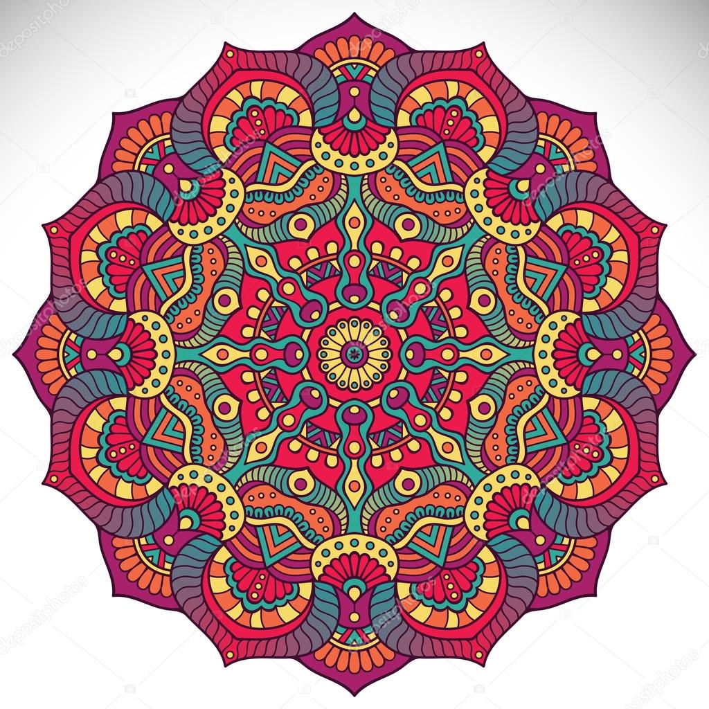 Vector indian Mandala — Stock Vector © VikaSnezh #99490934
