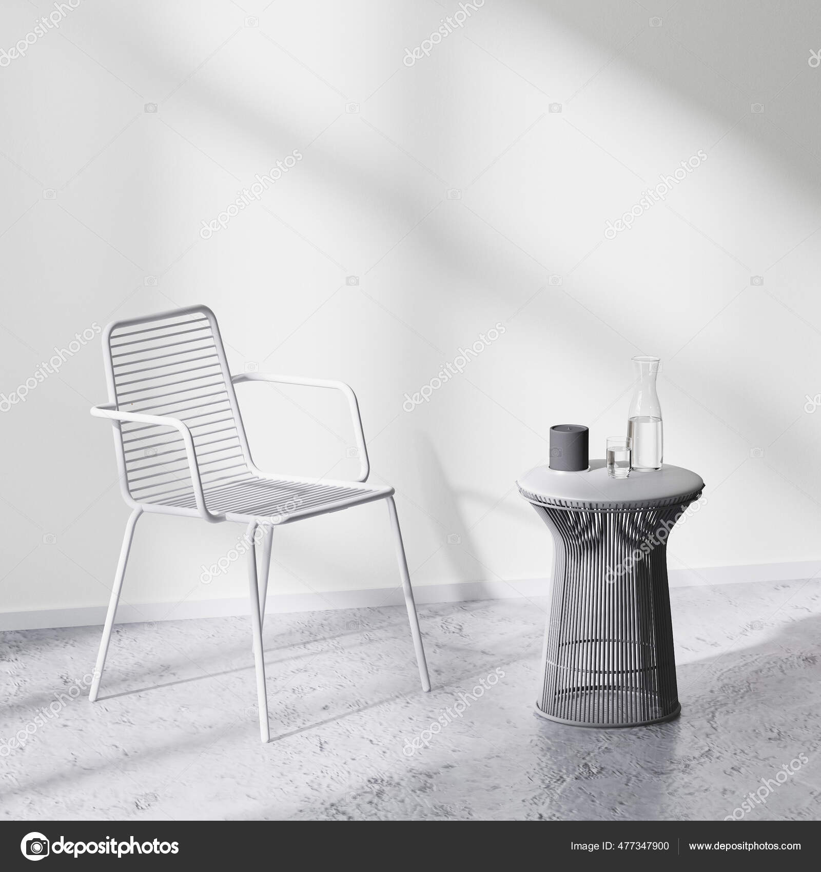 Tomt Rom Med Stol Og Bord Old Stone Mas With Great View Fayence