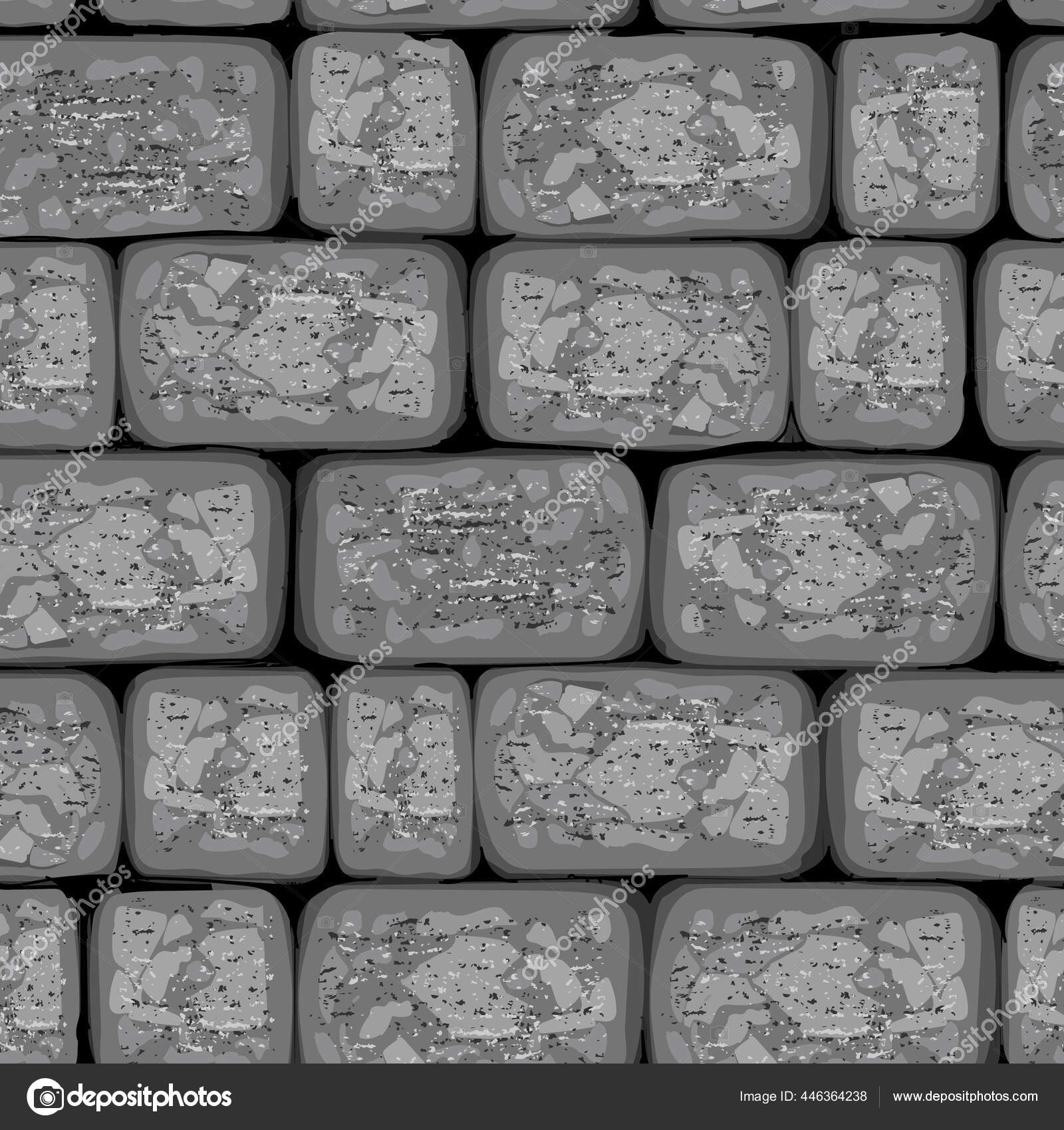 Stone Wall Seamless Background Vector Illustration Texture Stock Vector ...