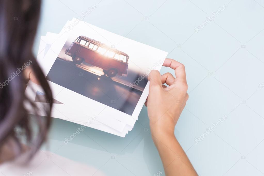 Woman choosing picture — Stock Photo © Click_and_Photo #73217197