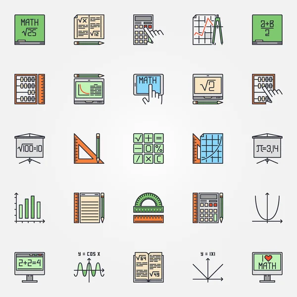 Math icons set Stock Vector Image by ©sn3g #89283984