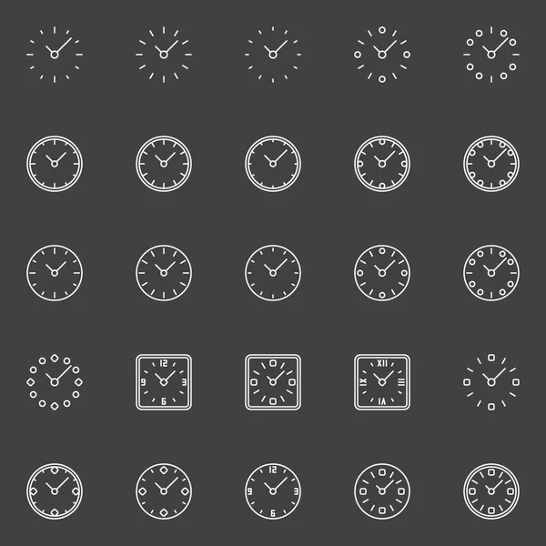 Clocks line vector icons - Stock Image - Everypixel