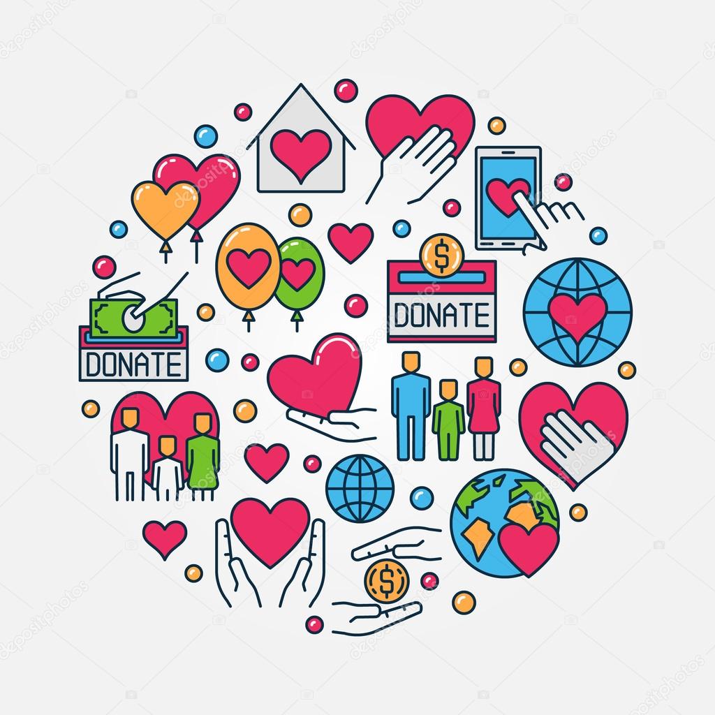 Donation flat vector illustration Stock Vector by ©sn3g 113033154