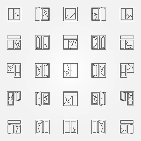 Window icons — Stock Vector © sn3g #81223366