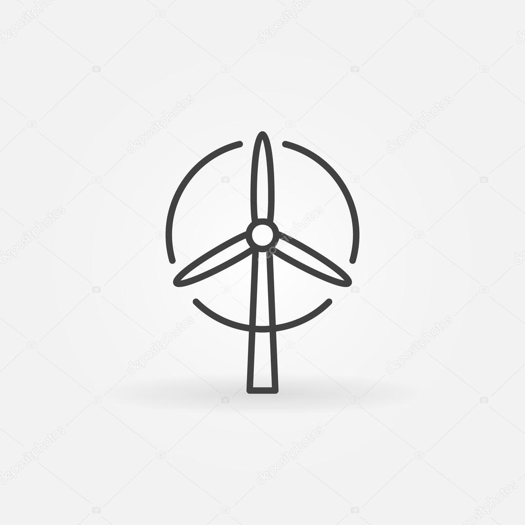 Wind turbine logo or icon — Stock Vector © sn3g #82014358