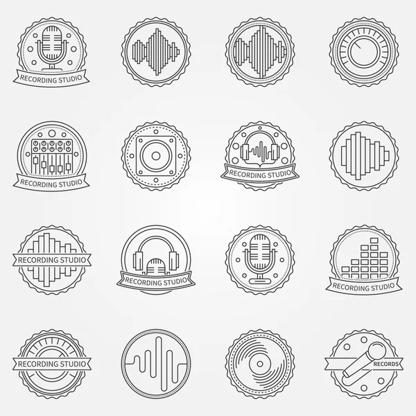Recording studio labels and badges Stock Vector Image by ©sn3g #85322188