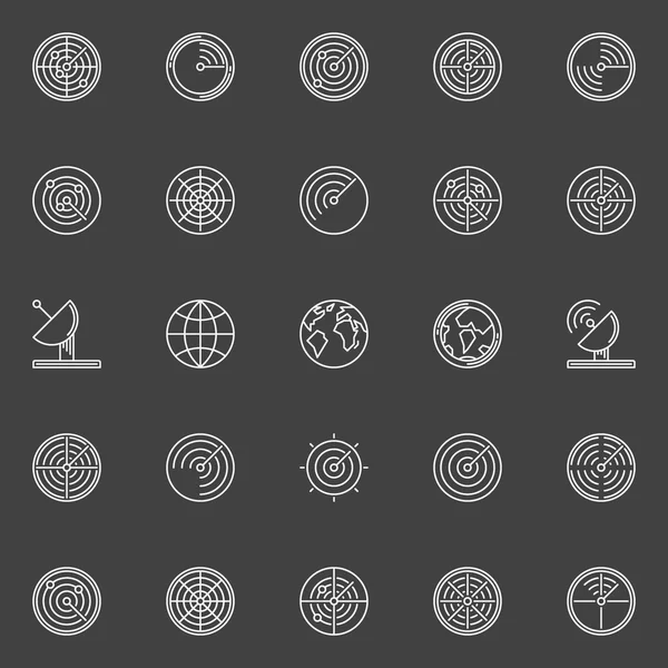 Radar icons set Stock Vector Image by ©sn3g #93047160