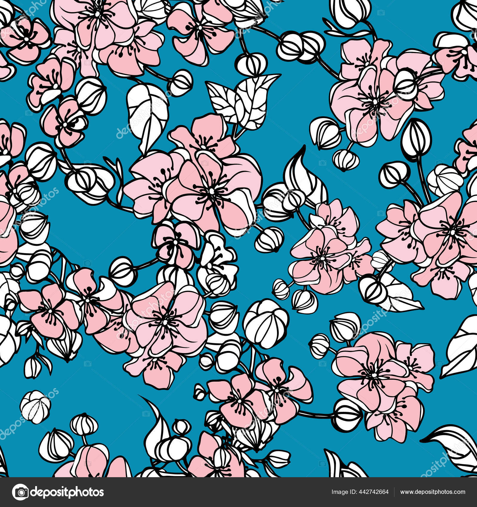 Simple Vintage Floral Pattern
