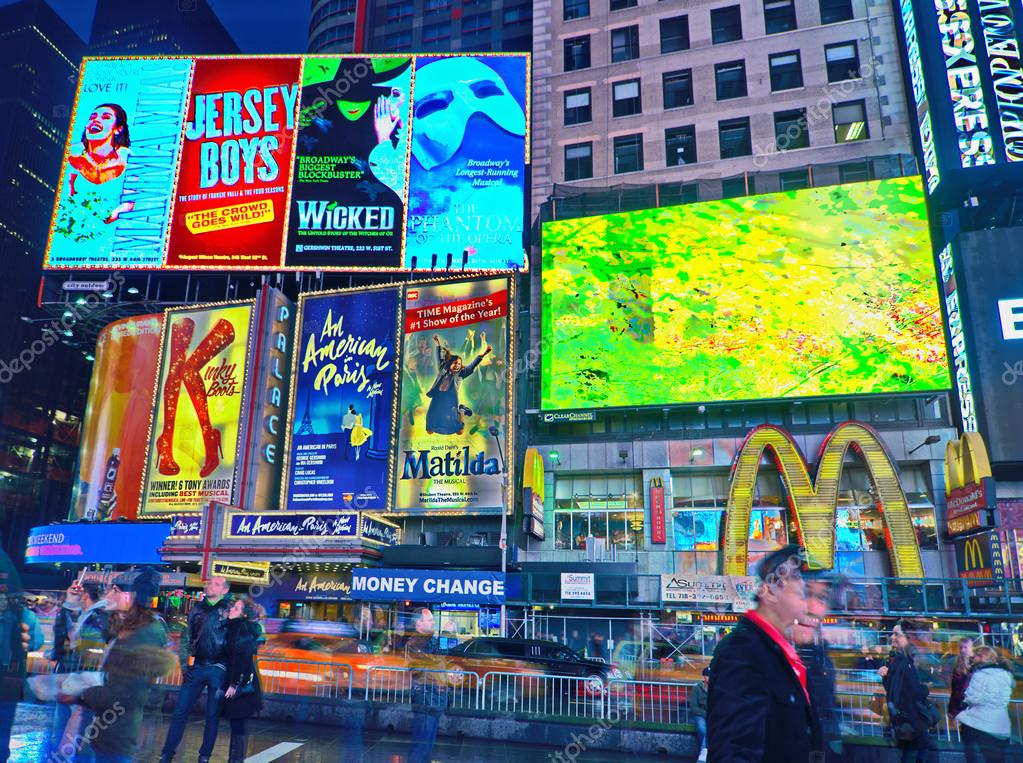 Broadway Signs At Night
