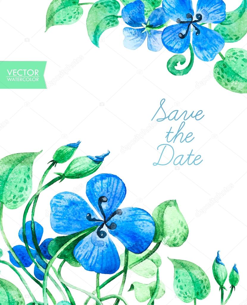 Blue flowers design — Stock Vector © Lisitsa_ #76179551