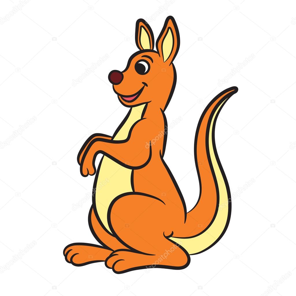 Illustration of cute cartoon kangaroo. Stock Vector Image by ©ARNICA83 ...