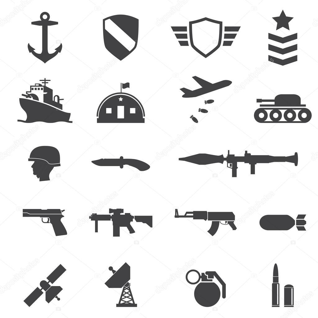 Iconos militares Vector de stock por ©bitontawan02 73470577