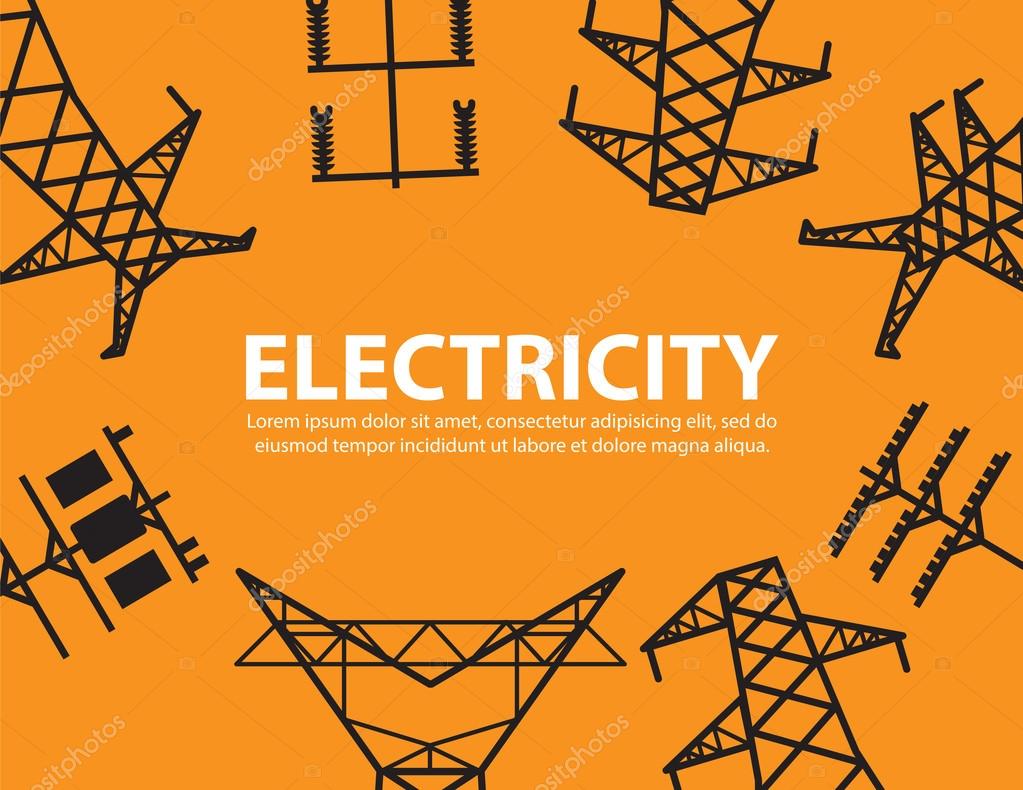 Electric post,high voltage equipment background Stock Vector Image by ...