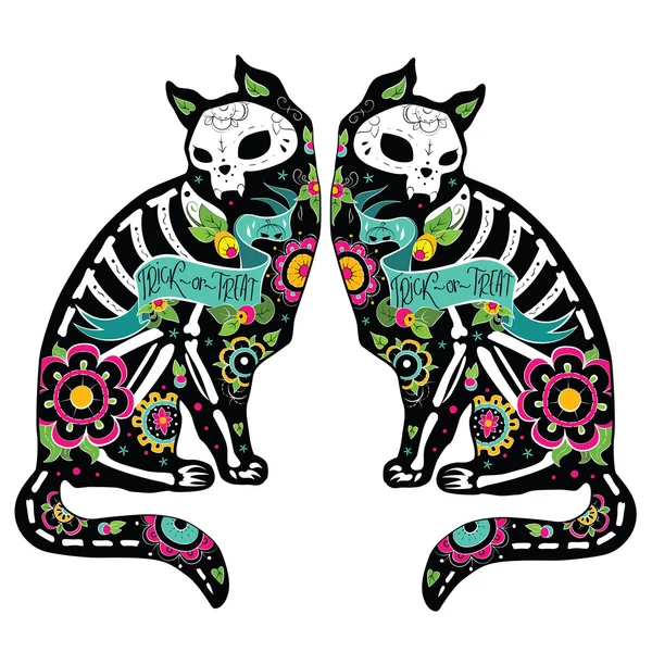 144 Sugar skull cat Vector Images | Depositphotos