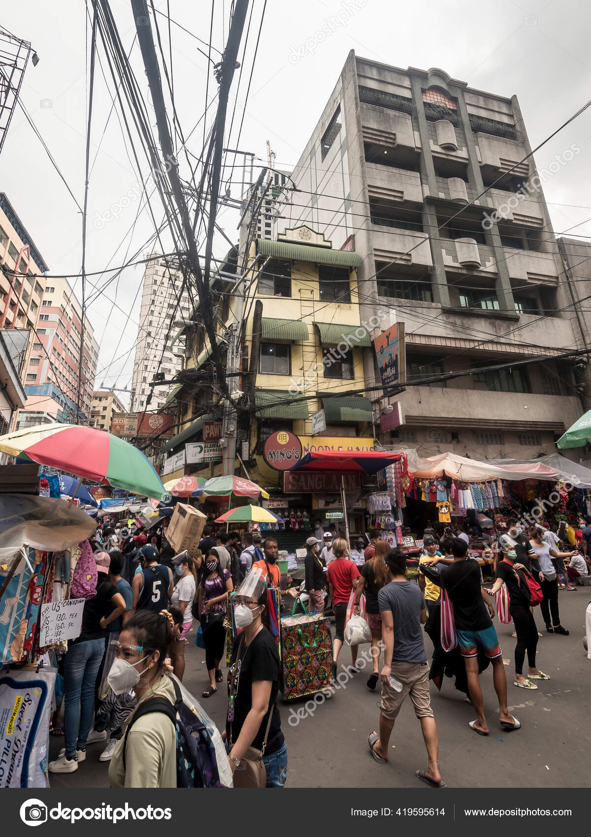 Divisoria Manila Philippines October 2020 Bustling Scene Intersection ...