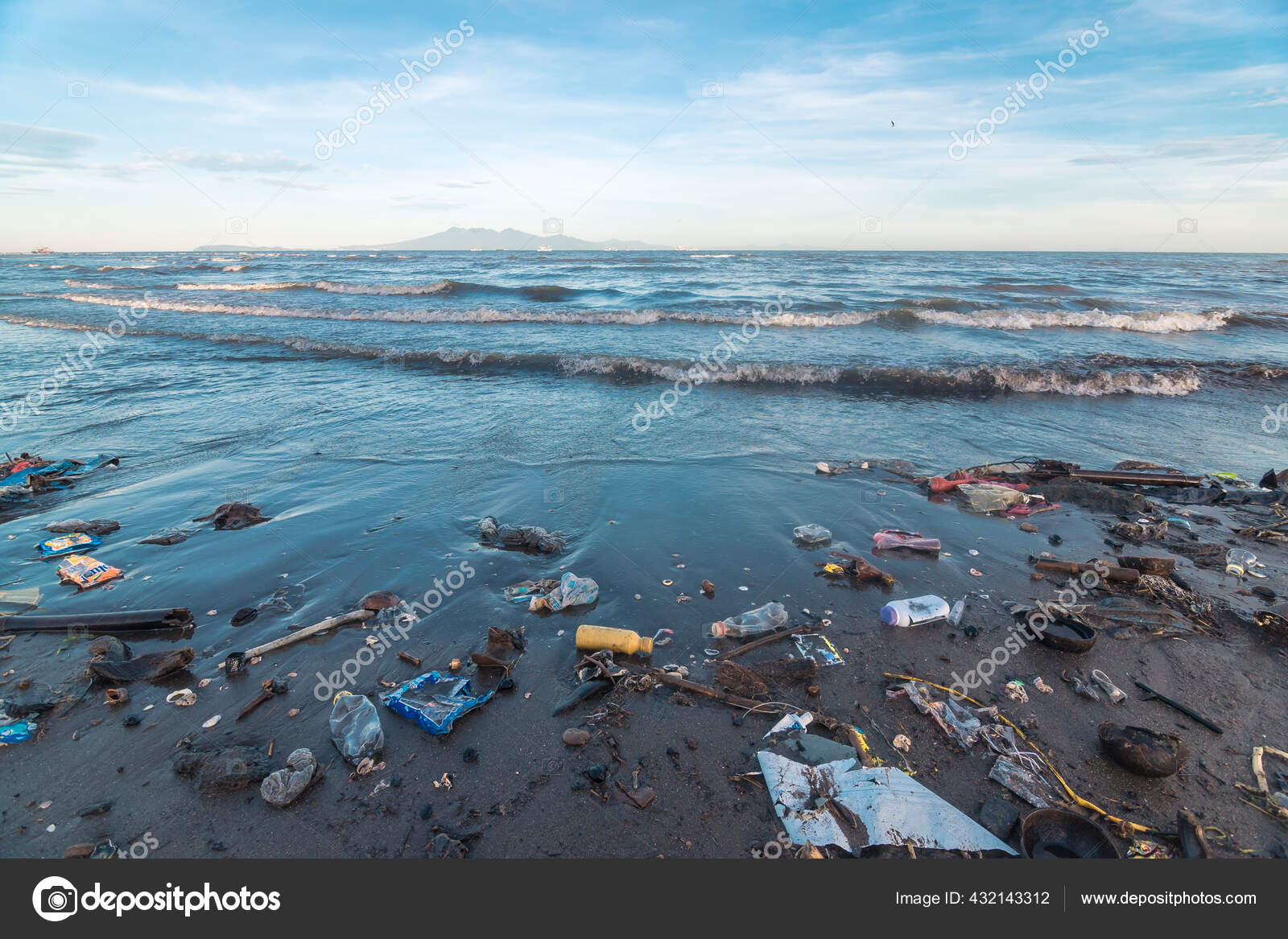 Naic Cavite Philippines Extremely Polluted Beach Littered Garbage Other ...