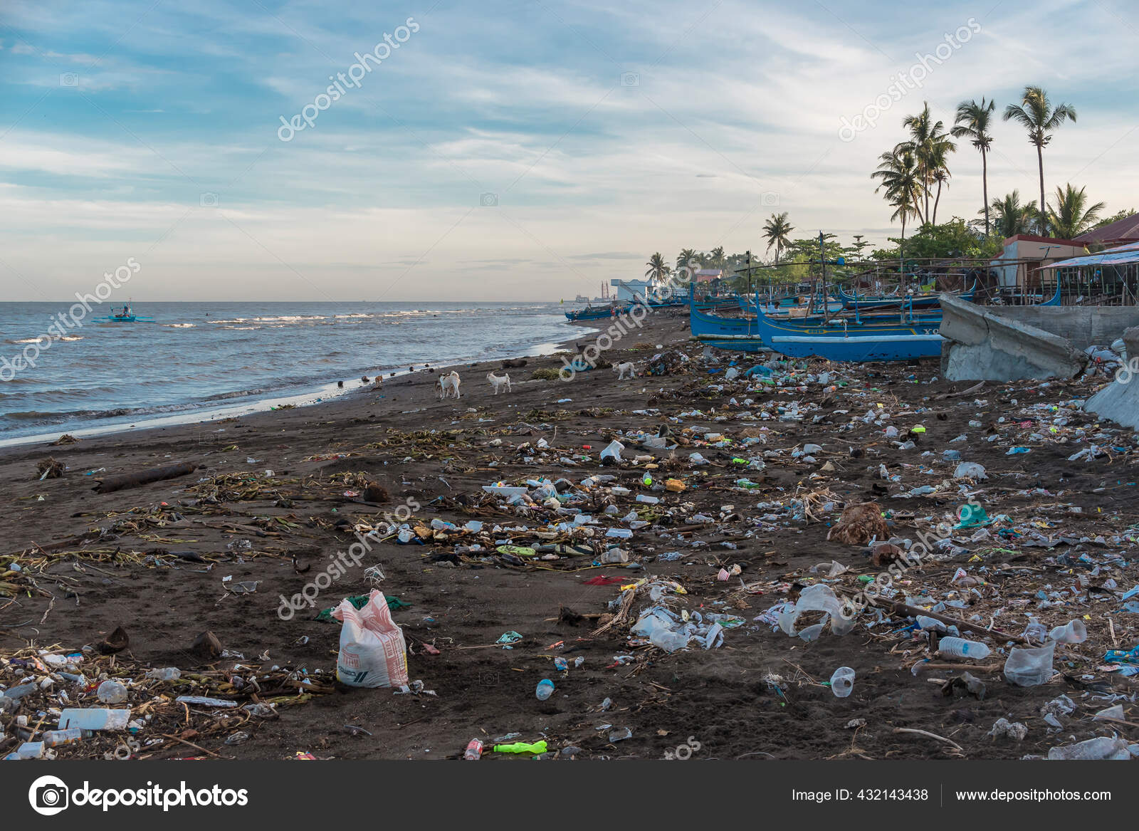 Naic Cavite Philippines Extremely Polluted Beach Littered Garbage Other ...