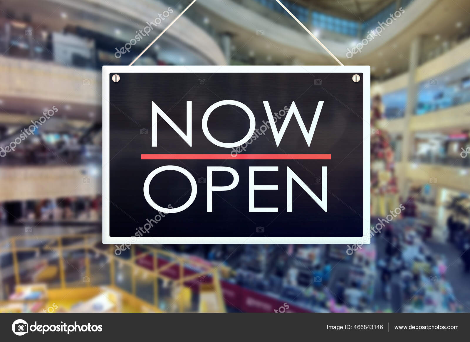Now Open Sign Mall Boutique Shop New Business Establishment Stock Photo ...