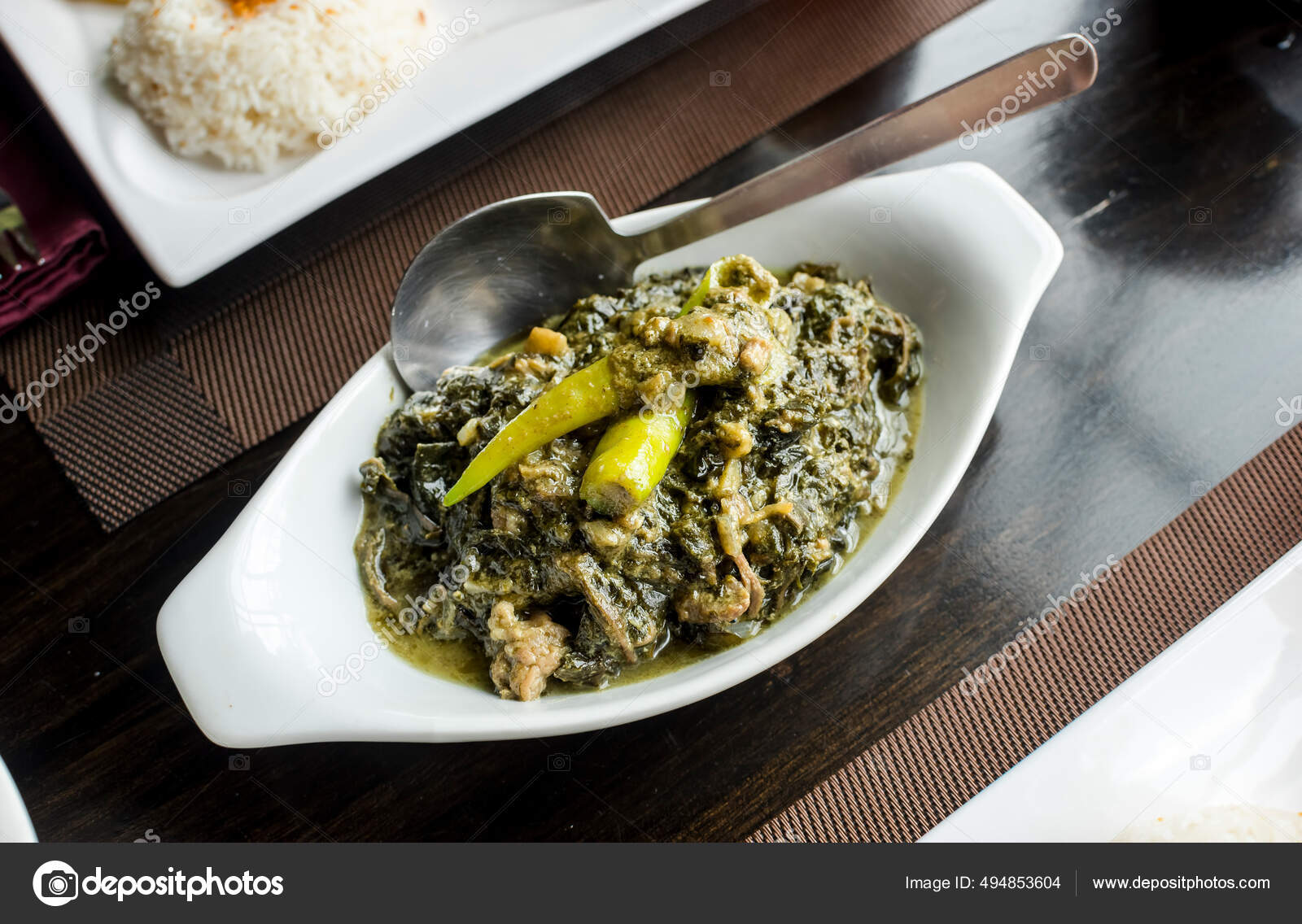 Laing Philippine Dish Shredded Whole Taro Leaves Meat Seafood Cooked ...