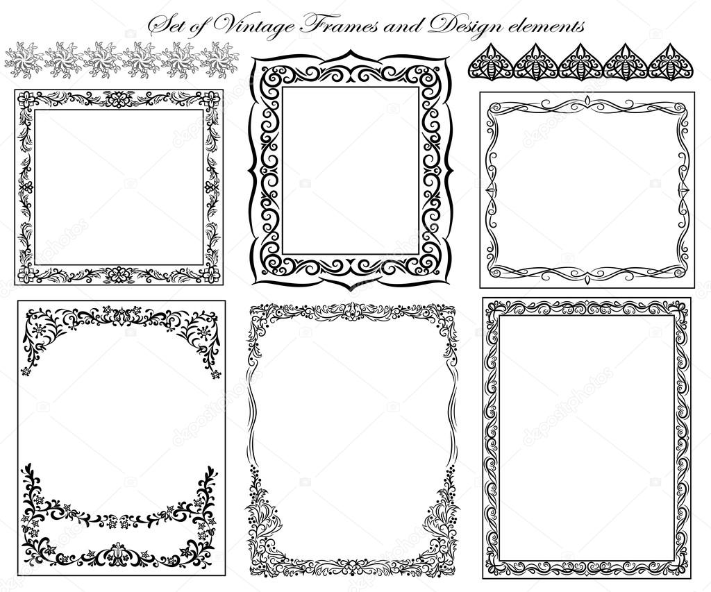 Díszítő szegélyek és keretek — Stock Vektor © lisako66 #93553660