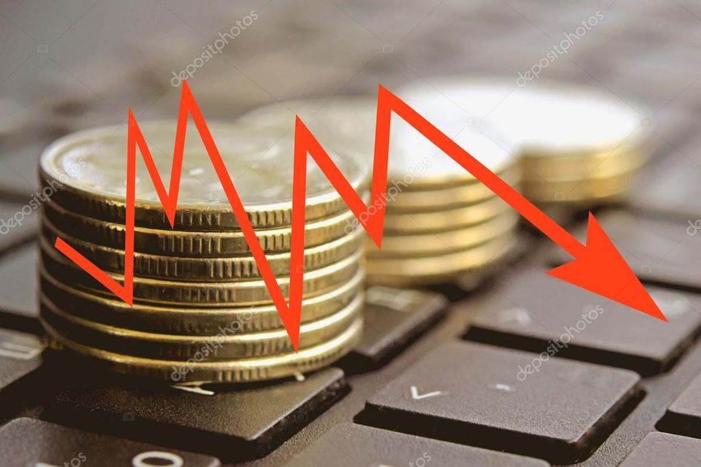 The red arrow icon on a background of money . Stock Photo by ©vlerijse ...