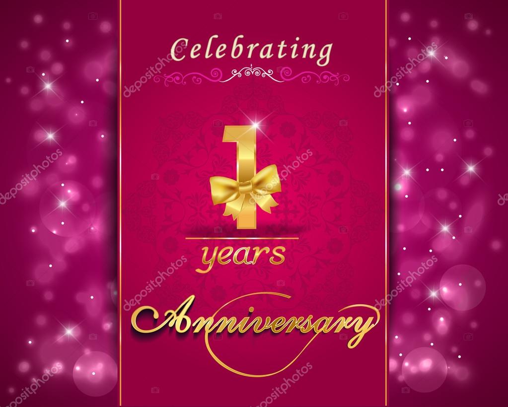 1 year anniversary celebration sparkling card, 1st anniversary vibrant ... 1 year anniversary celebration sparkling card, 1st anniversary vibrant ...