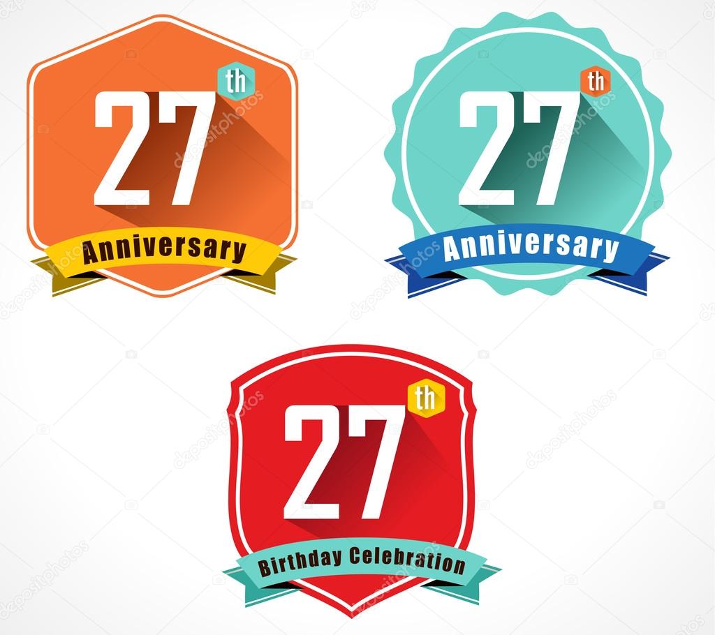 27th anniversary decorative emblem Stock Vector Image by ©atulvermabhai ...