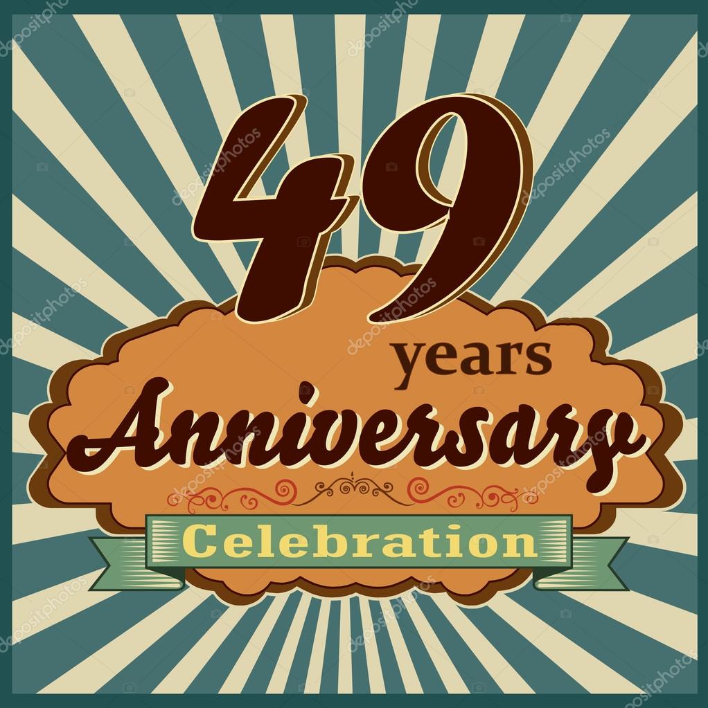 49 years anniversary Stock Vector Image by ©atulvermabhai #59447099