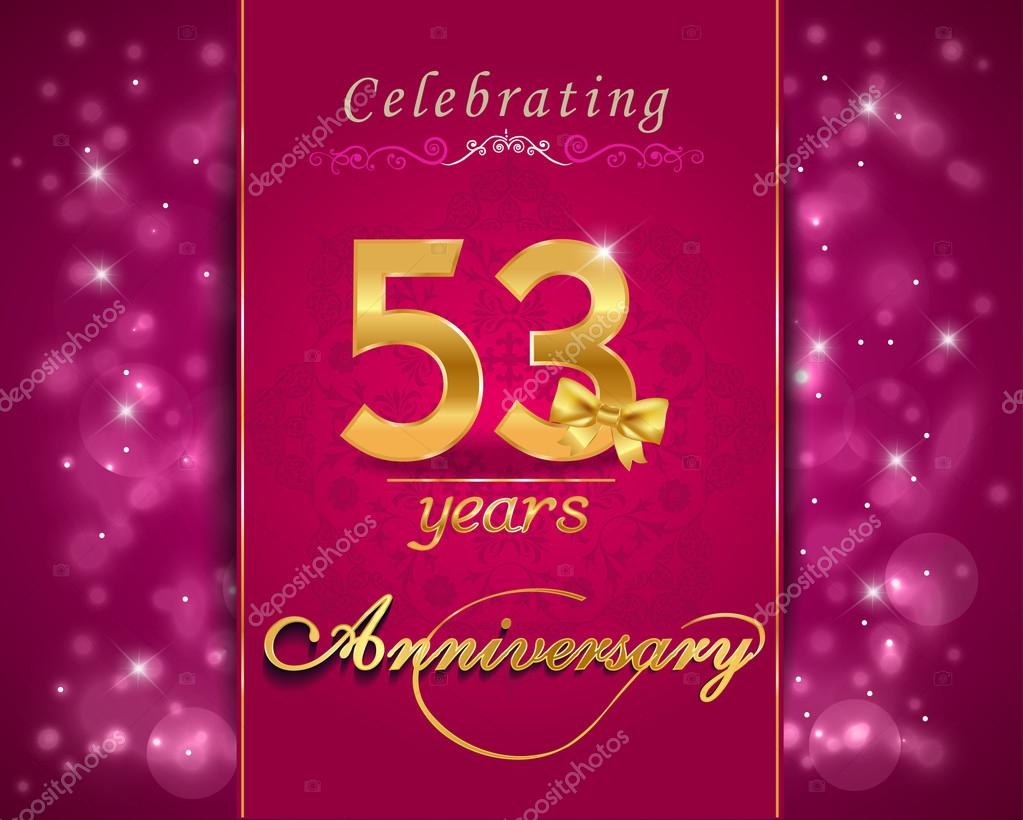 53 year anniversary celebration sparkling card Stock Vector Image by ...