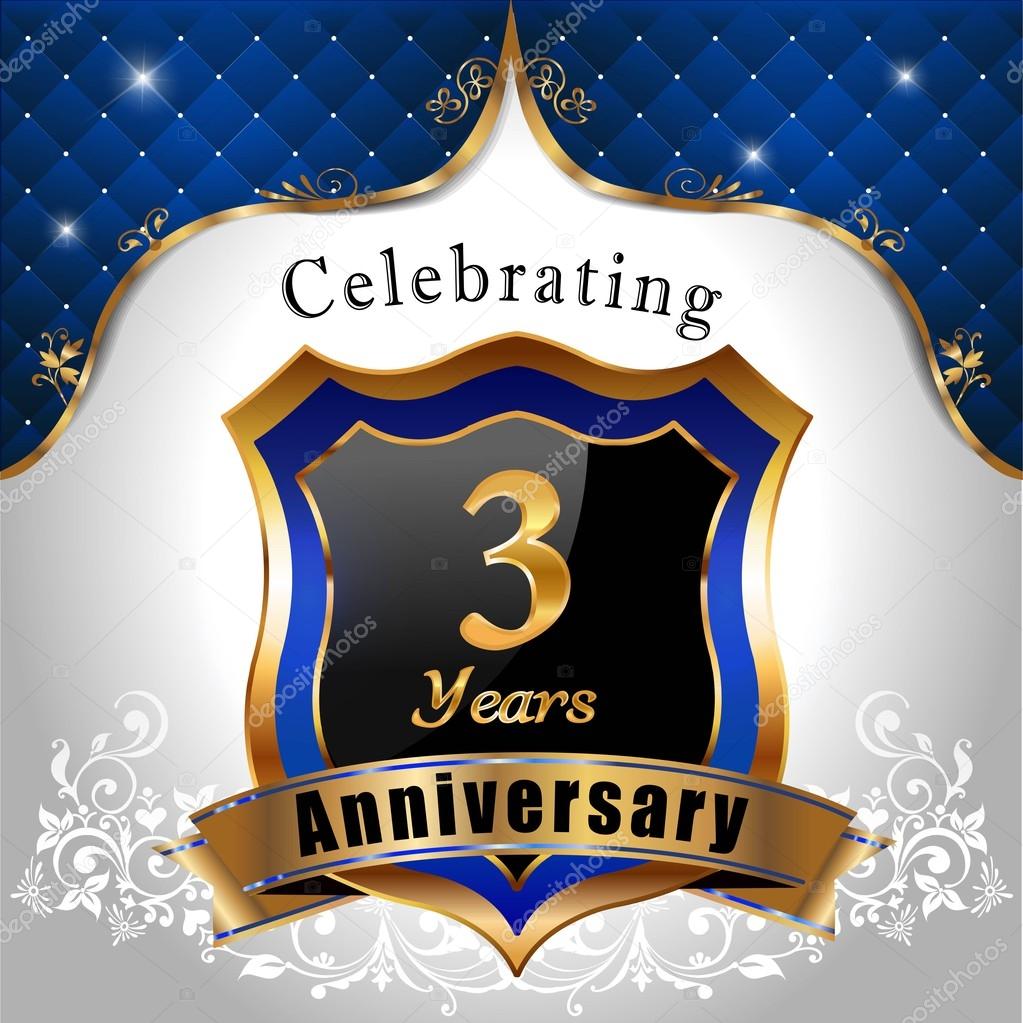 Celebrating 3 years anniversary Stock Vector Image by ©atulvermabhai ...