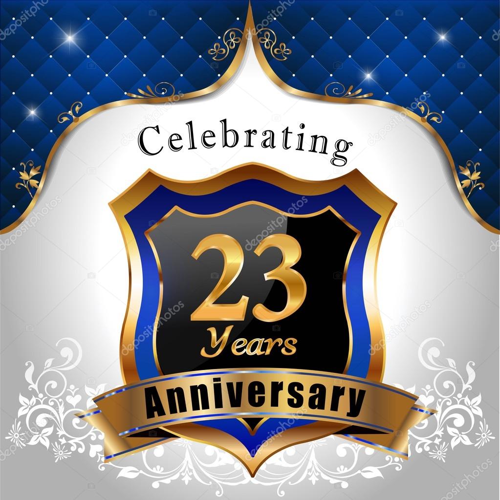 Celebrating 23 years anniversary Stock Vector by ©atulvermabhai 60835417