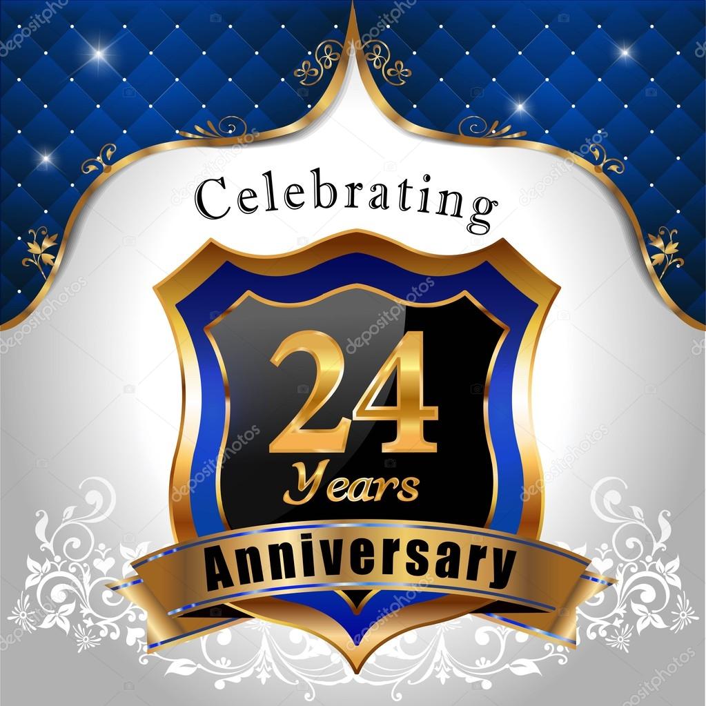 Celebrating 24 years anniversary Stock Vector by ©atulvermabhai 60835421