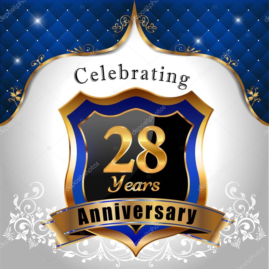 Celebrating 28 years anniversary Stock Vector Image by ©atulvermabhai ...