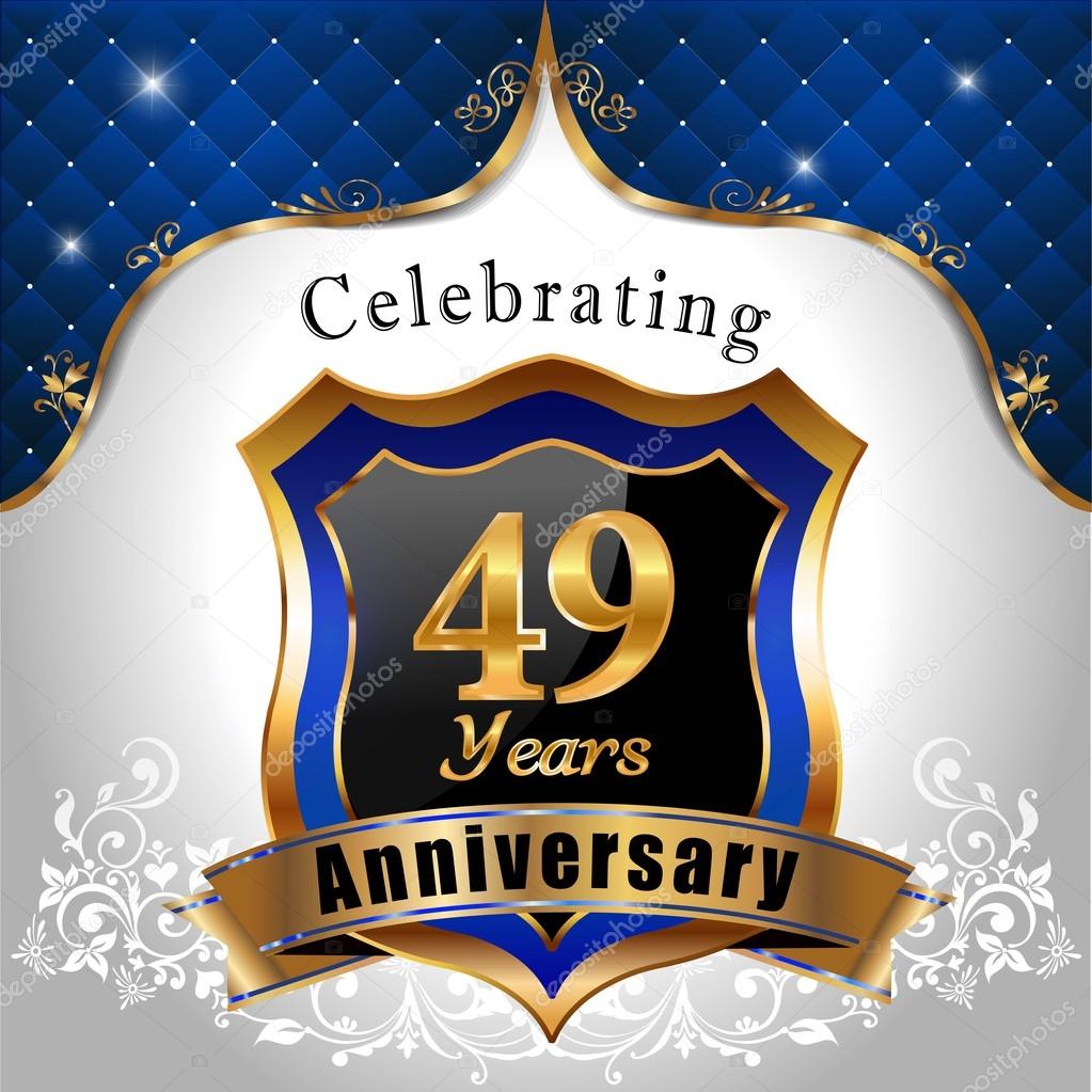 Celebrando 49 años de aniversario Vector de stock #60835589 de ...