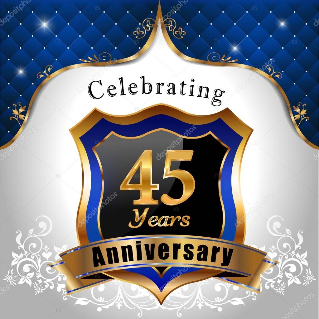 Celebrating 45 years anniversary Stock Vector Image by ©atulvermabhai ...