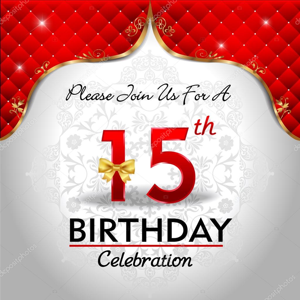 Celebrating 15 years birthday Stock Vector Image by ©atulvermabhai ...