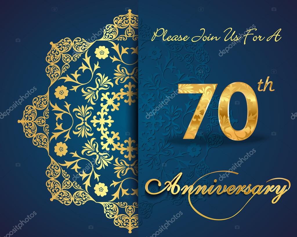 70 year anniversary celebration pattern — Stock Vector © atulvermabhai ...