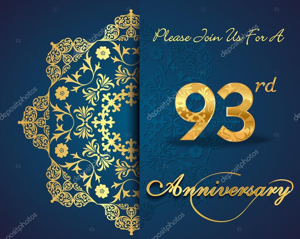 93 year anniversary celebration pattern Stock Vector Image by ...